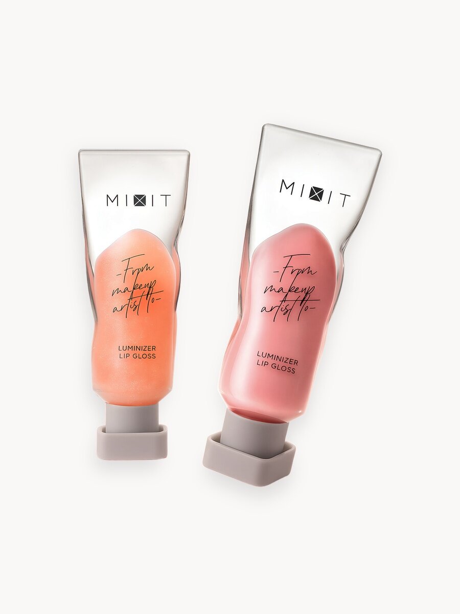 MIXIT Набор блески для губ увеличивающий объем и увлажняющий, тон 01 и 02. Декоративная косметика для макияжа MAKE UP