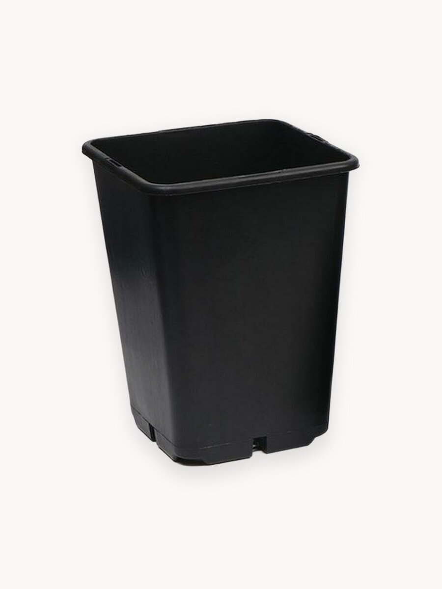 Горшок для рассады, объём 7 л, d = 21 см, h = 27,5 см, чёрный, Greengo