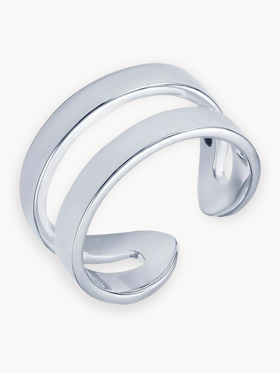 Кольцо разъемное, на фалангу, серебро, 925 проба, родирование