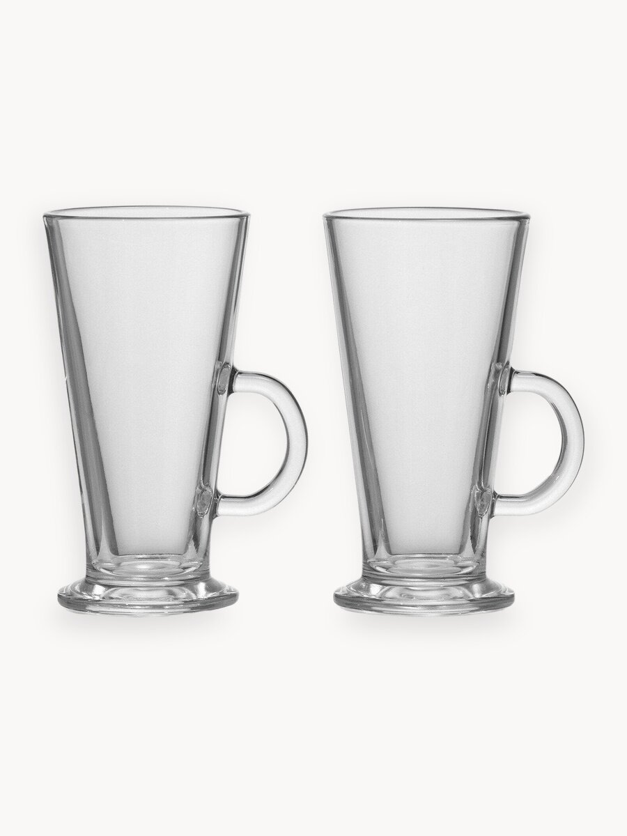 Набор стеклянных кружек для чая и кофе, для напитков Paşabahçe Pub, 2 шт, 263 мл