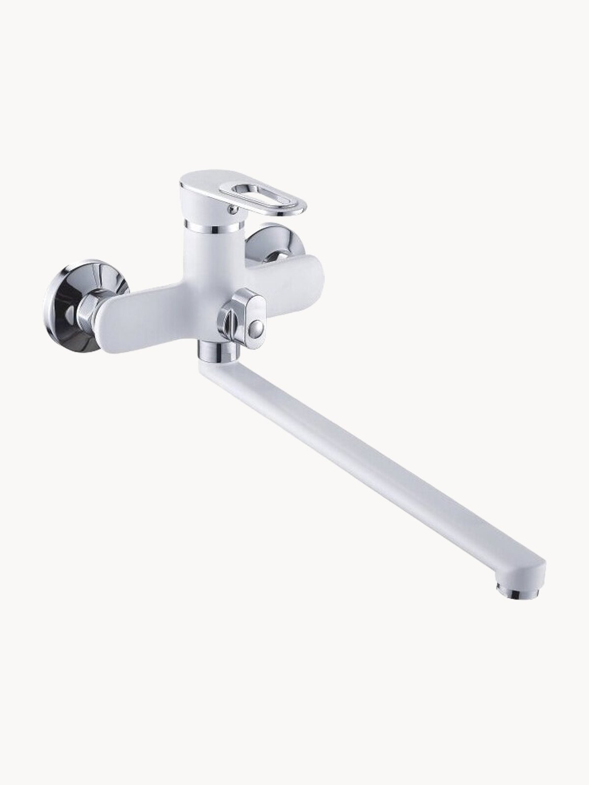 Смеситель для ванны Potato P22274-7 с длинным изливом, картридж 35 мм, белый