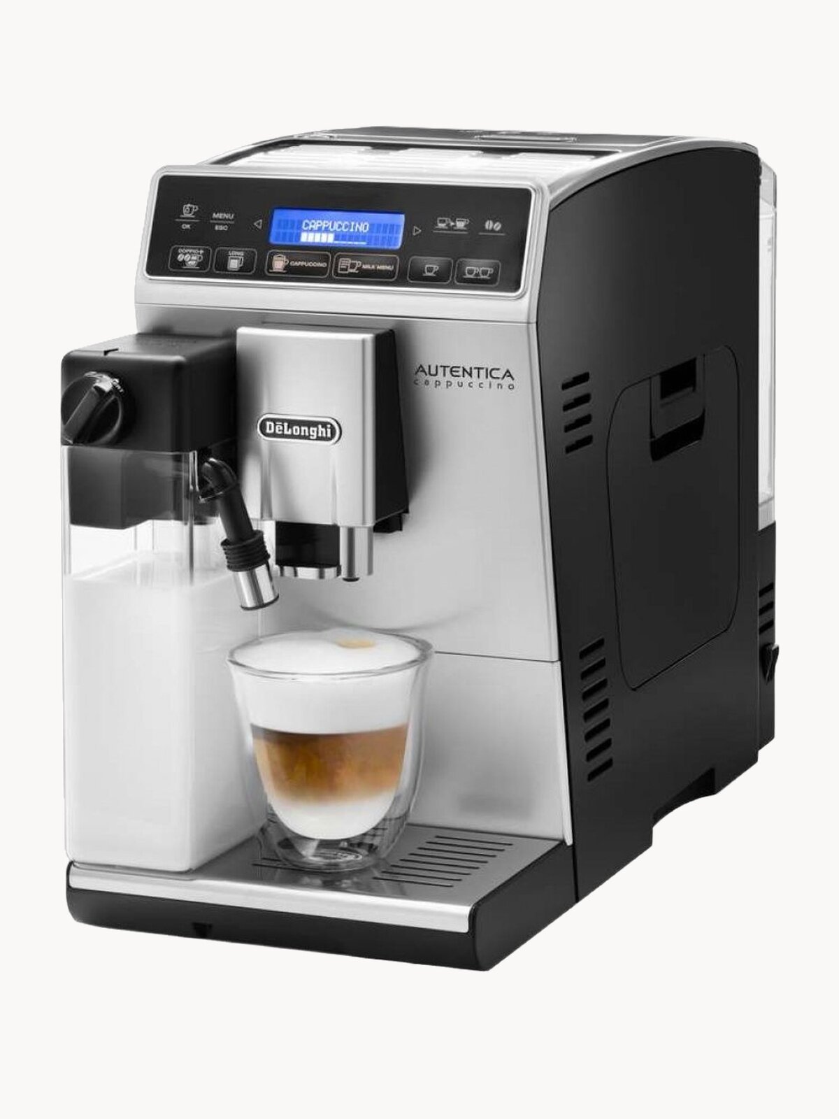 Автоматическая кофемашина DeLonghi Autentica ETAM 29.660 SB, приготовление эспрессо и капучино, цвет серебристый/черный