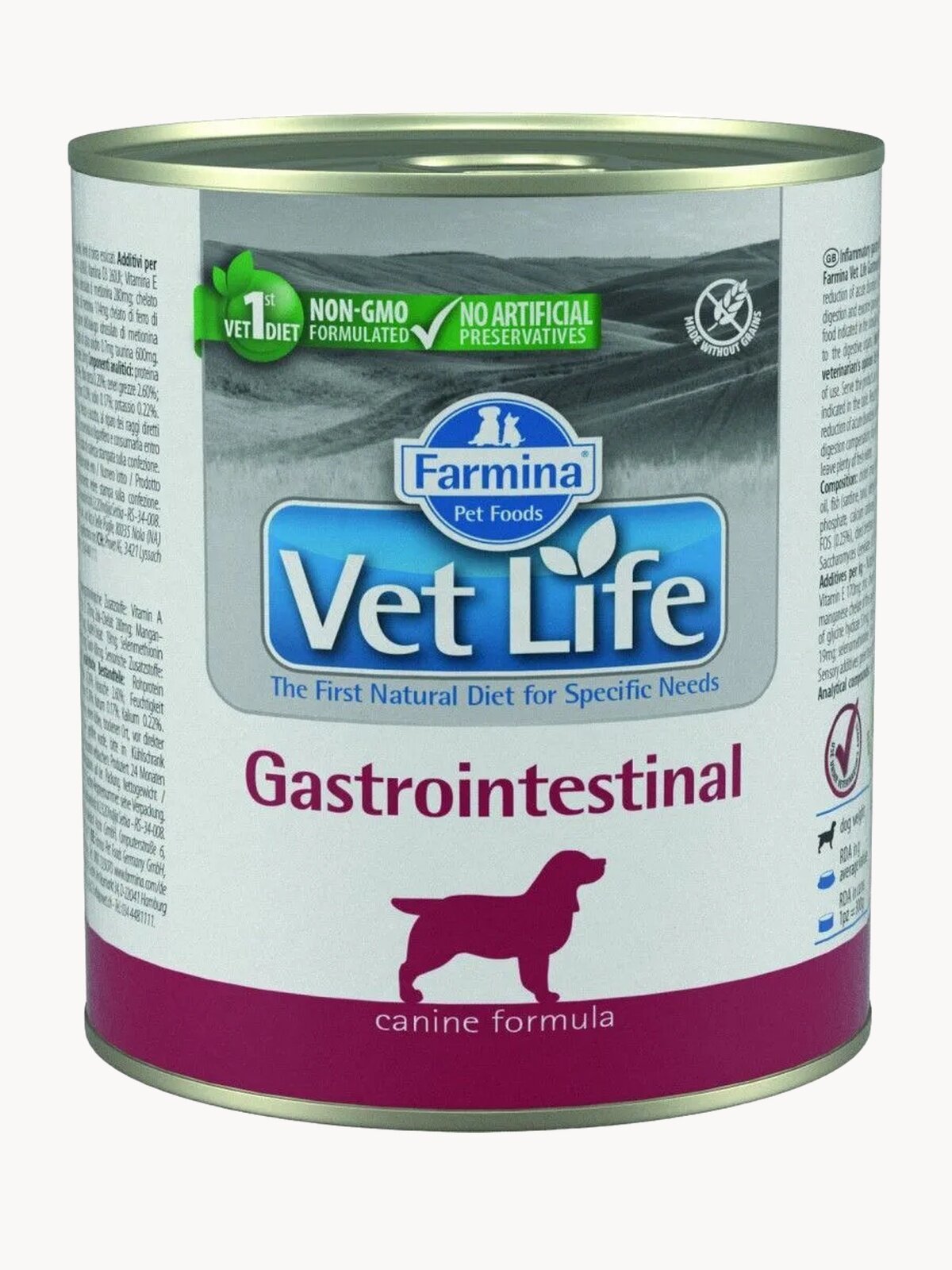 Vet Life При болезнях ЖКТ Для собак 6 шт х 300гр Gastrointestinal Влажный диетический корм farmina вет лайф Гастроинтестинал