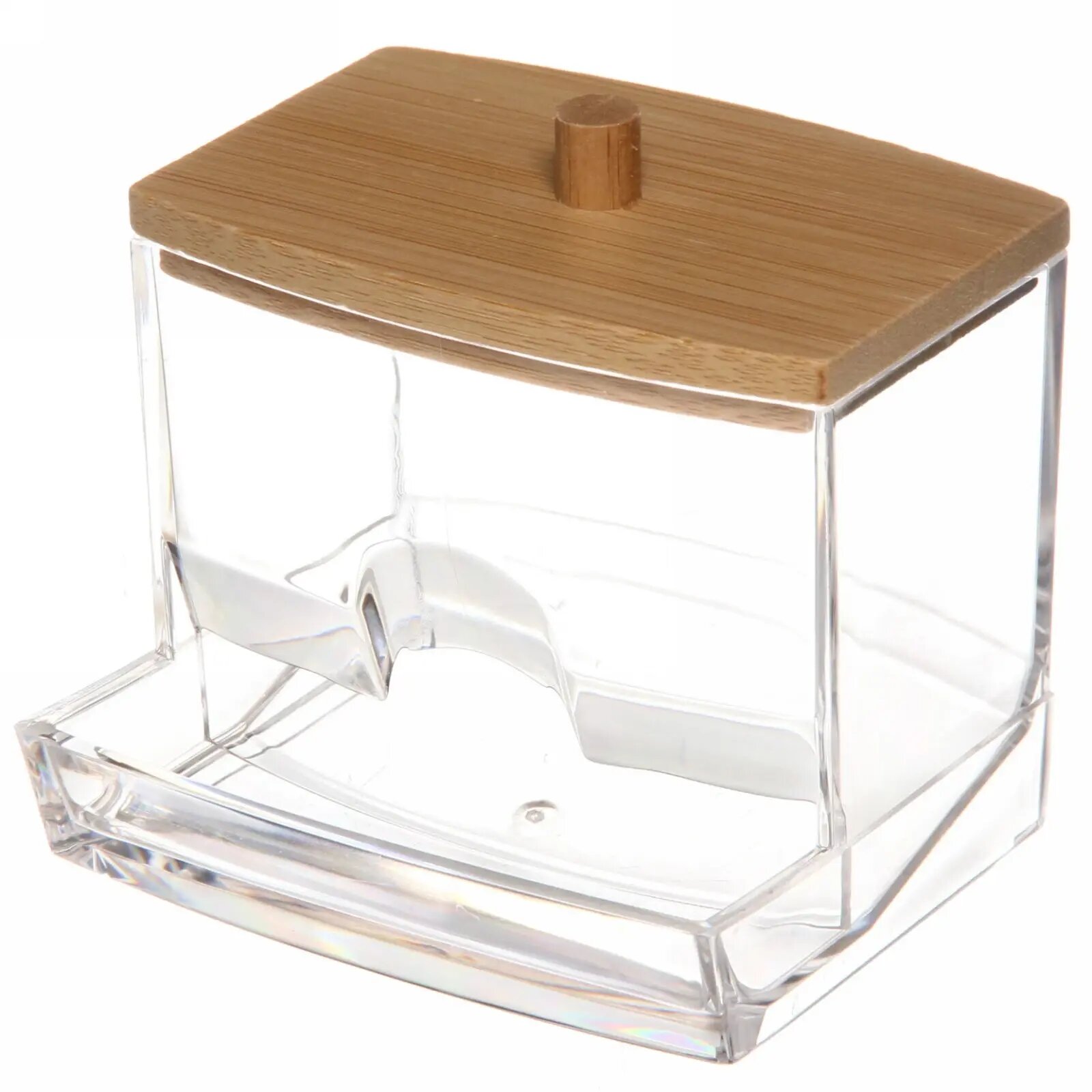 Диспенсер для ватных палочек «брамингем», прозрачный, 8,5х6,5см, удобный