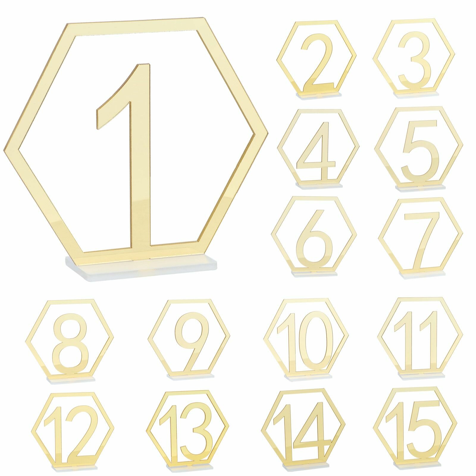 Акриловое зеркало с цифрами для свадебного стола, декоративное украшение,