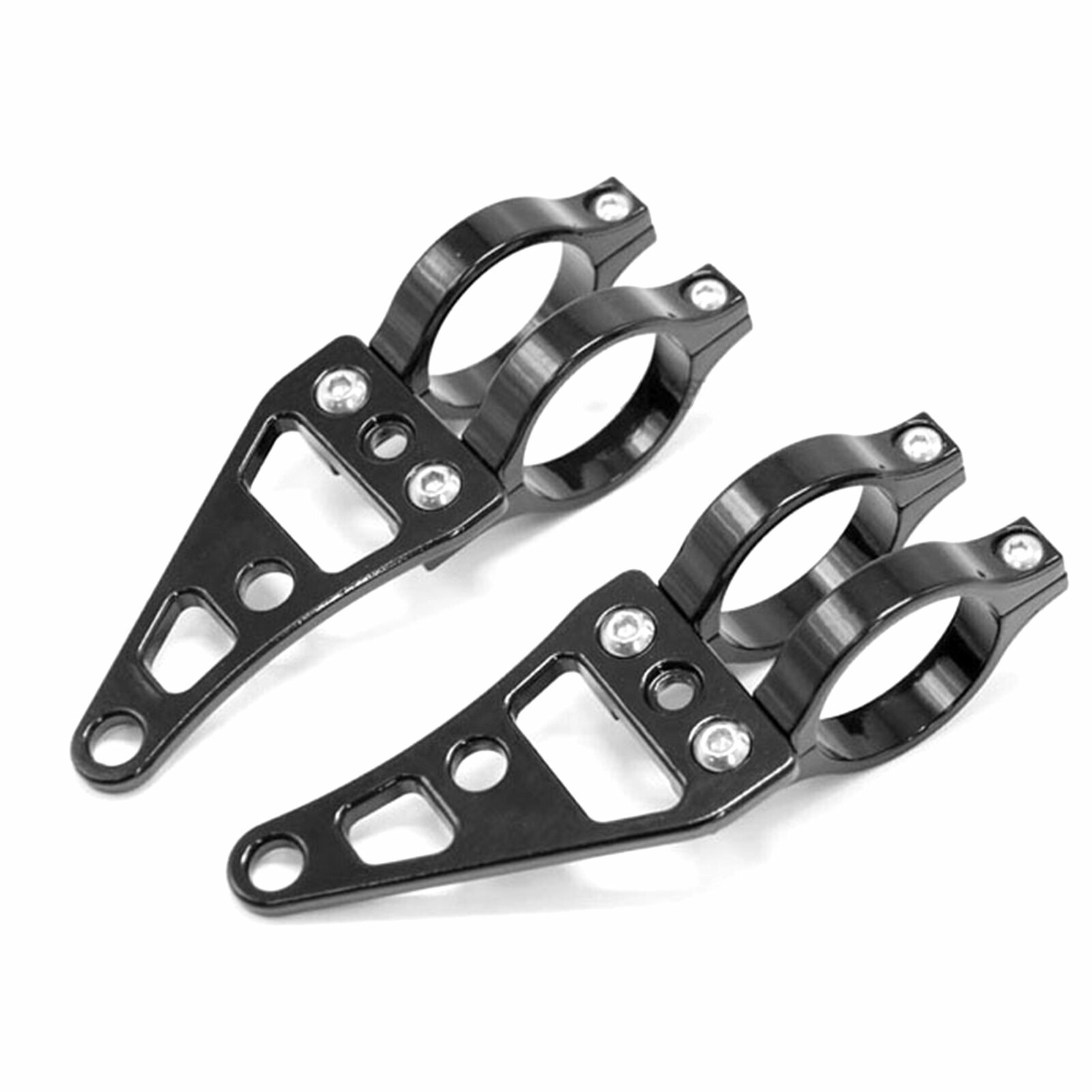 2pcs Крепления для фары мотоцикла, Крепежные клещи для фары, Держатель фары 39-41мм/1.5-1.6дюйма для мотоцикла Honda, Yamaha, , Suzuki, Ducati, материал алюминиевый сплав, диаметр установки 39-41мм, размер упаковки 22см×10см×6.4см, вес упаковки