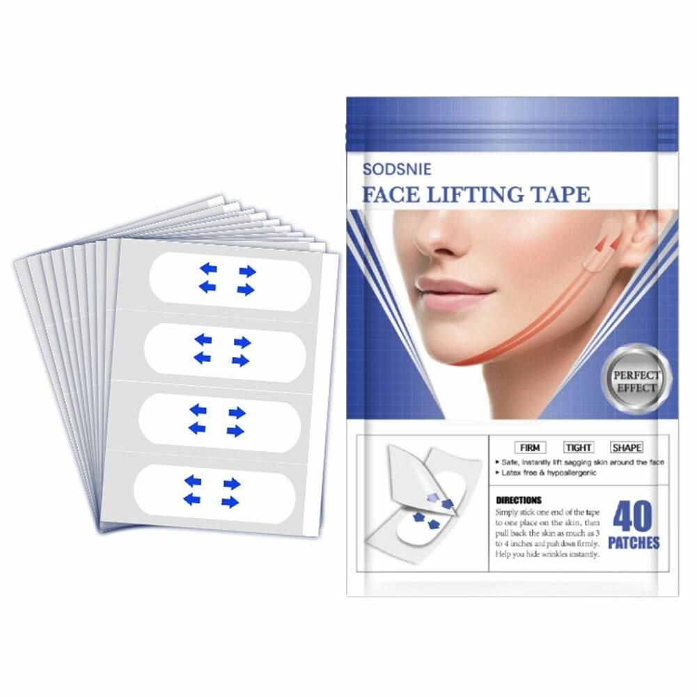 40шт Тейпы для лица от морщин, Подтягивает кожу, Худое лицо