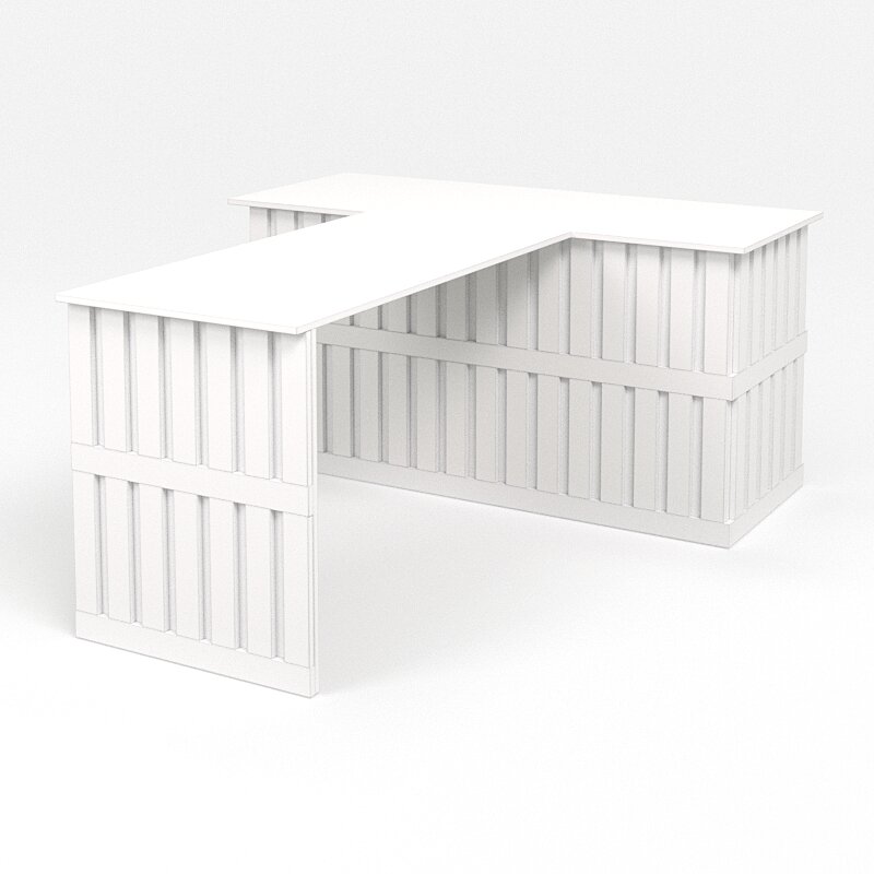 Стол руководителя №13 с приставкой брифингом, Белый. Производитель товара - компания Westcom.