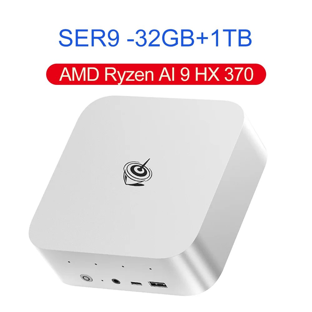 Beelink SER9 AMD Ryzen AI 9 HX370 Мини-ПК 32/64 ГБ 32GB1TB Sliver