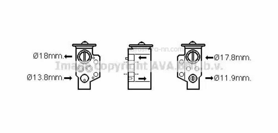 AVA AI1351 Клапан расширительный системы кондиционирования AUDI A4 IV All (07>)