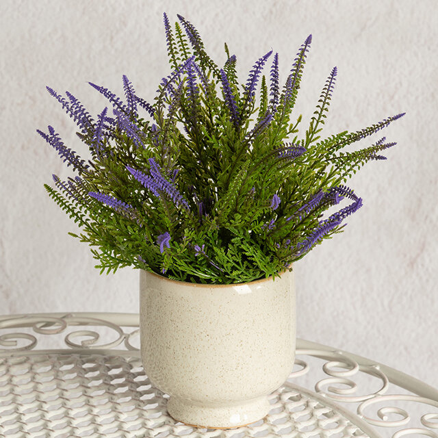 Искусственный цветок в горшке Вереск - Цветущий Водопад 23 см, Summer Deco, 5010102