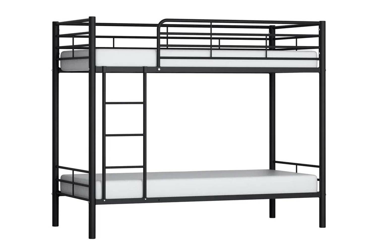 Кровать двухъярусная Hoff Севилья, 90x190 см, основание и лестница, цвет черный
