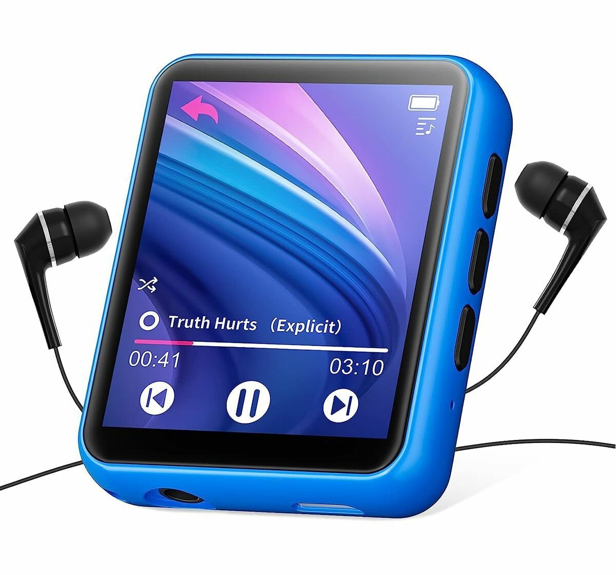 Портативный MP3-плеер JOLIKE M5/FM 32GB Bluetooth 5.0/Полностью сенсорный экран/Многоязычный/синий
