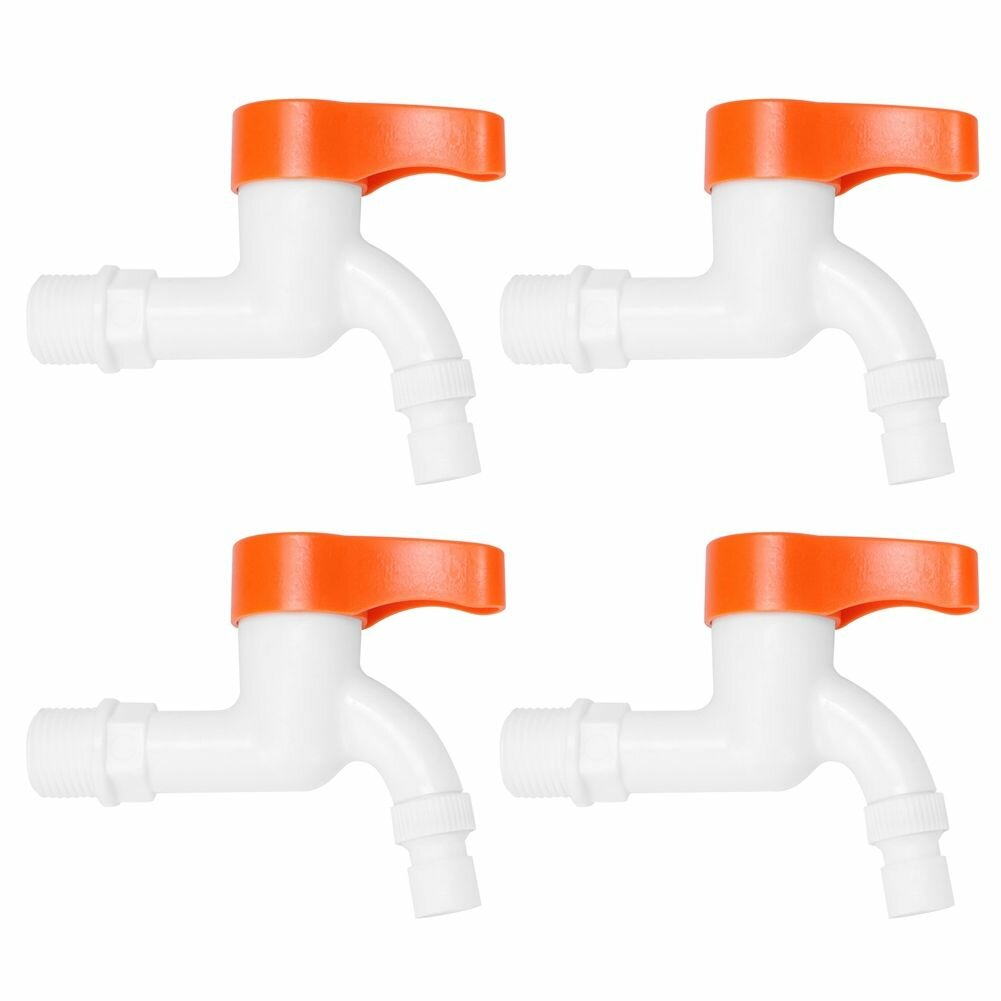 4 шт. PPR пластиковый быстроразъемный кран, водопроводный кран, аксессуары для трубопроводов для водопроводной трубы G1/2in, наружная резьба