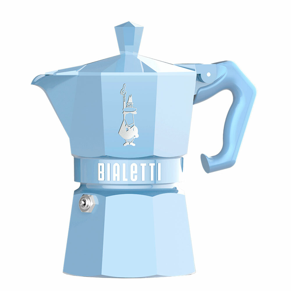 Гейзерная кофеварка Bialetti Moka Express Exclusive Blue 9062, 6 чашек