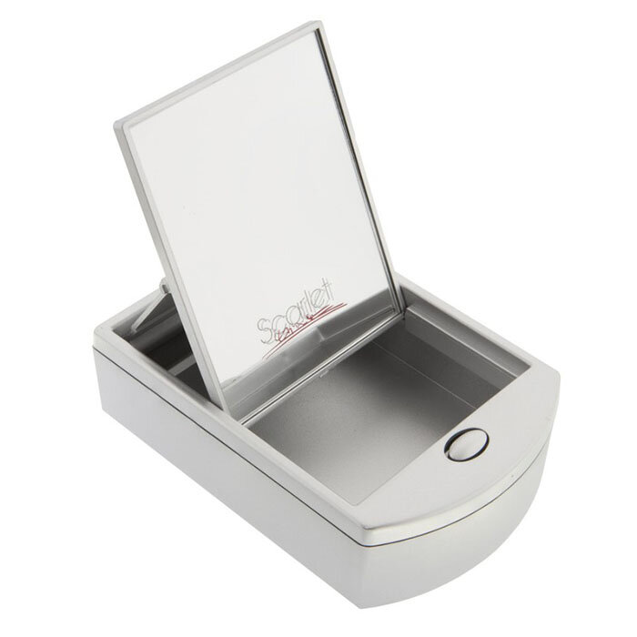 Зеркало-шкатулка, настольное Scarlet Line KF 786 серое, одностороннее 14*9,5 см
