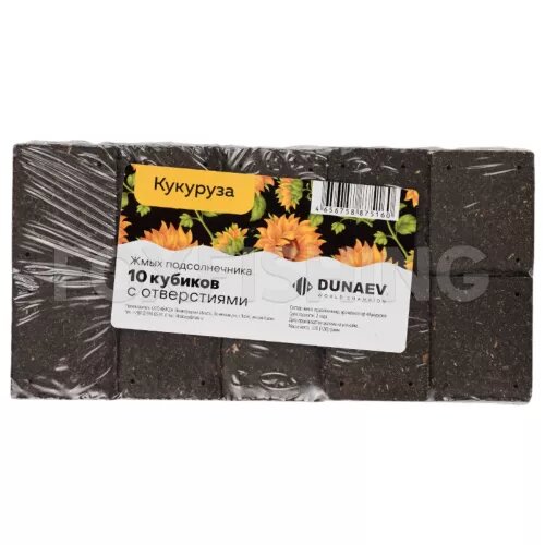 Макуха Dunaev жмых подсолнечный / кукуруза 1уп. / 300гр. (10шт. по 30гр.)