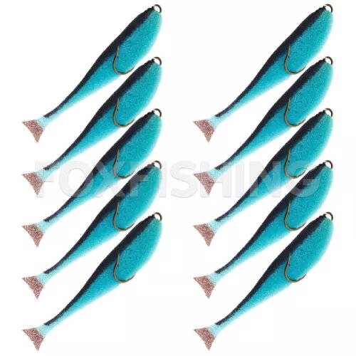 Поролоновые рыбки Контакт Незацепляйка 6см Сине черный 10шт. (2уп. по 5шт.)