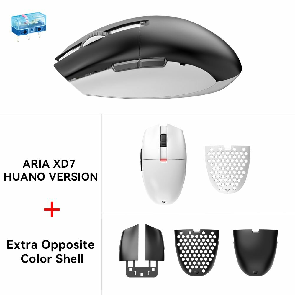 Игровая мышь fantech aria xd7, 59 г, pixart 3395,