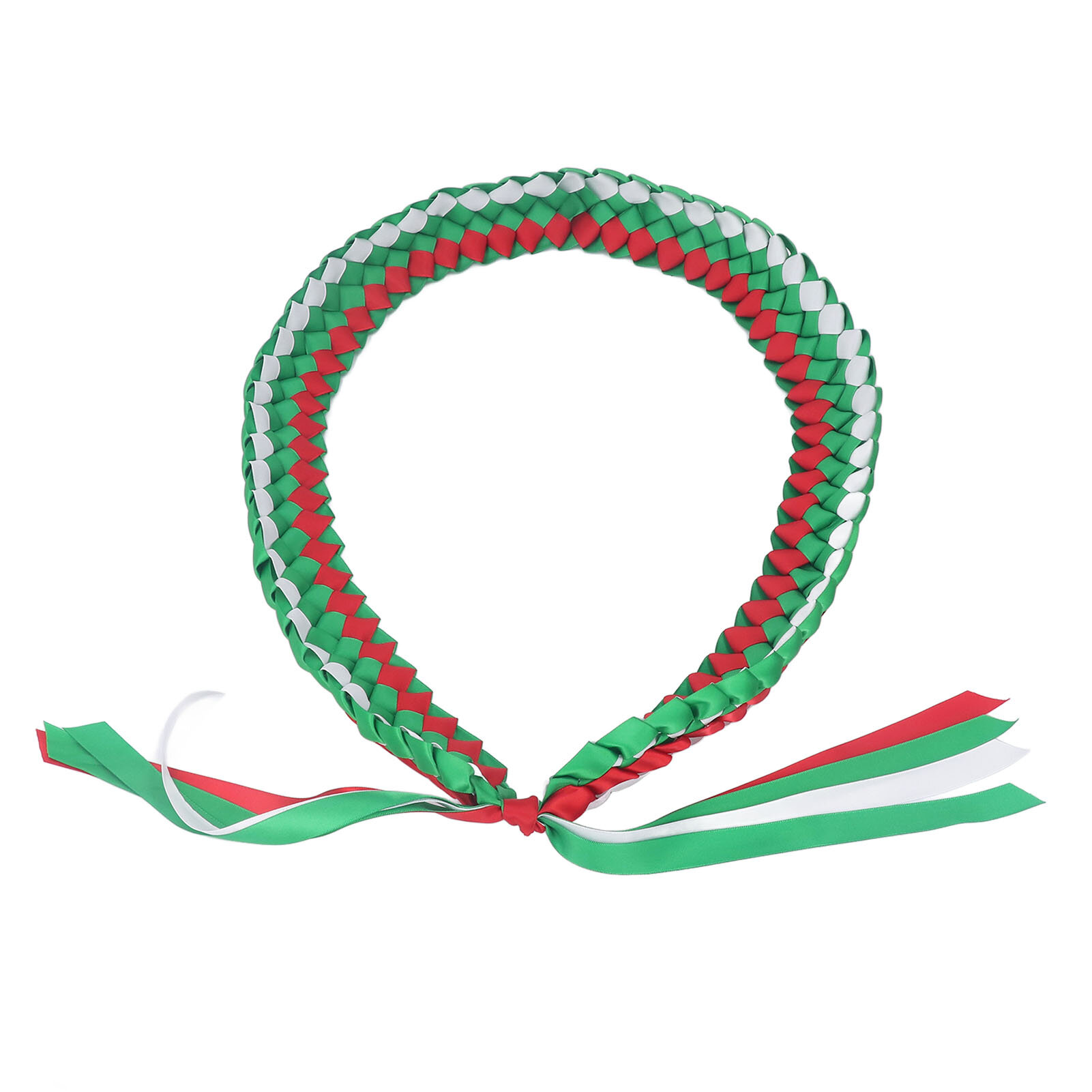 120 см выпускной ленты лей регулируемый ручной работы 4 пряди плетеное ожерелье для старшей школы средней школы мастер доктор зеленый красный белый зеленый