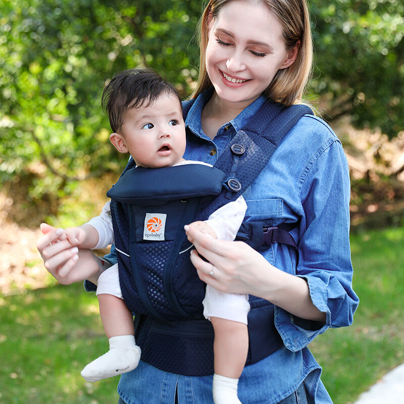 Детский слинг Ergobaby, темно-синий, воздухопроницаемый, для малышей 1-3 лет