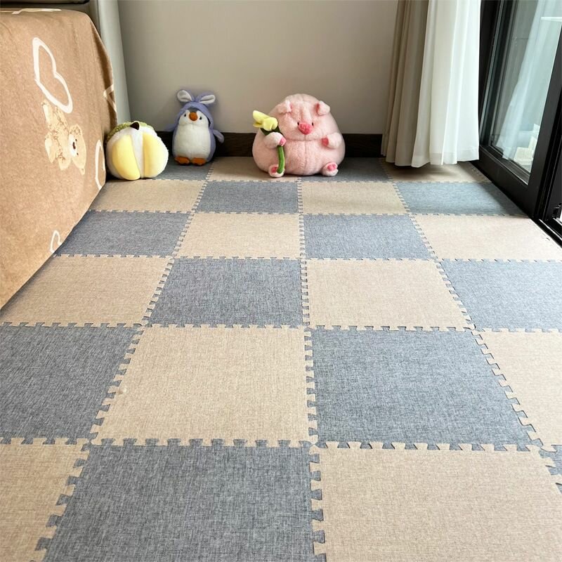 Мат спортивный, 30x30x1 см, нескользящее, EVA, Применение нескольких сценариев, 10 таблеток