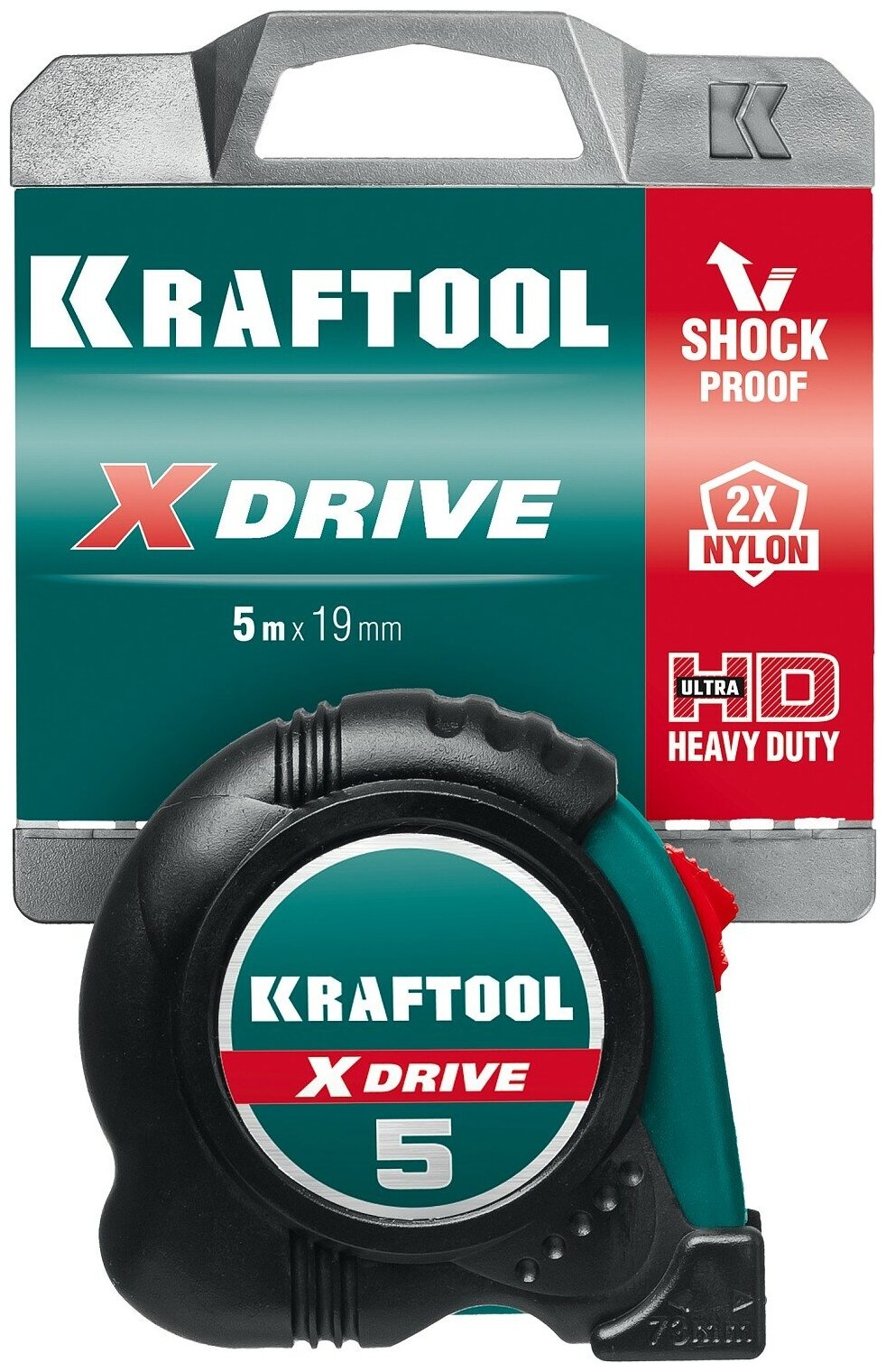 Рулетка KRAFTOOL X-Drive 5м х 19мм 34122-05-19