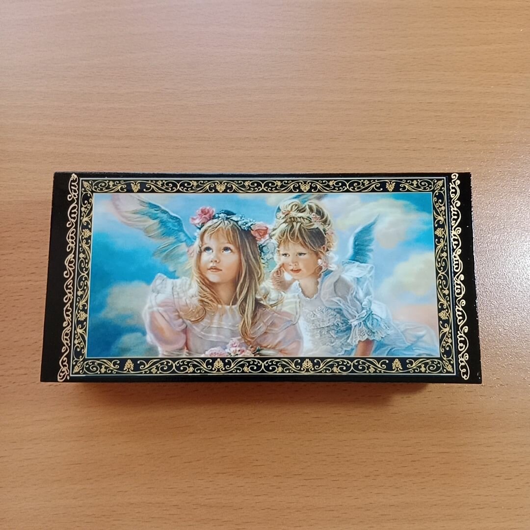 Шкатулка-купюрница универсальная "Ангелы"17*8,5*3,5см