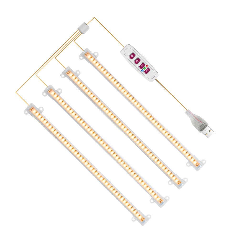 Светодиодная лампа для растений, полный спектр света для выращивания растений в помещении с таймером, светодиодная панель для теплицы