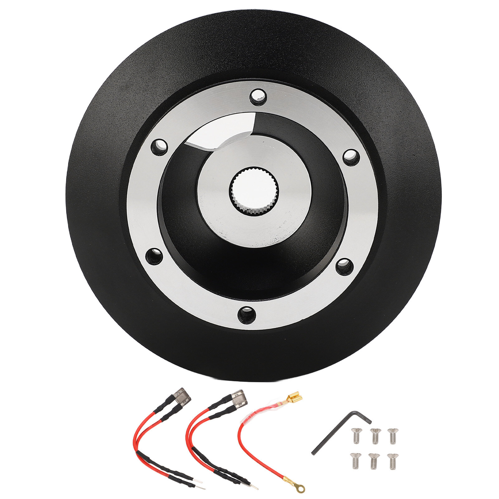 6 -луночное рулевое колесо короткое адаптер хаба черный эргономичный рулевой рулевой рулевой аппарат замена для Mitsubishi Ralliart Lancer