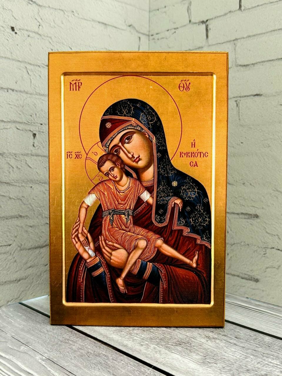 Икона Божией Матери Милостивая (Киккская) 15х17 см