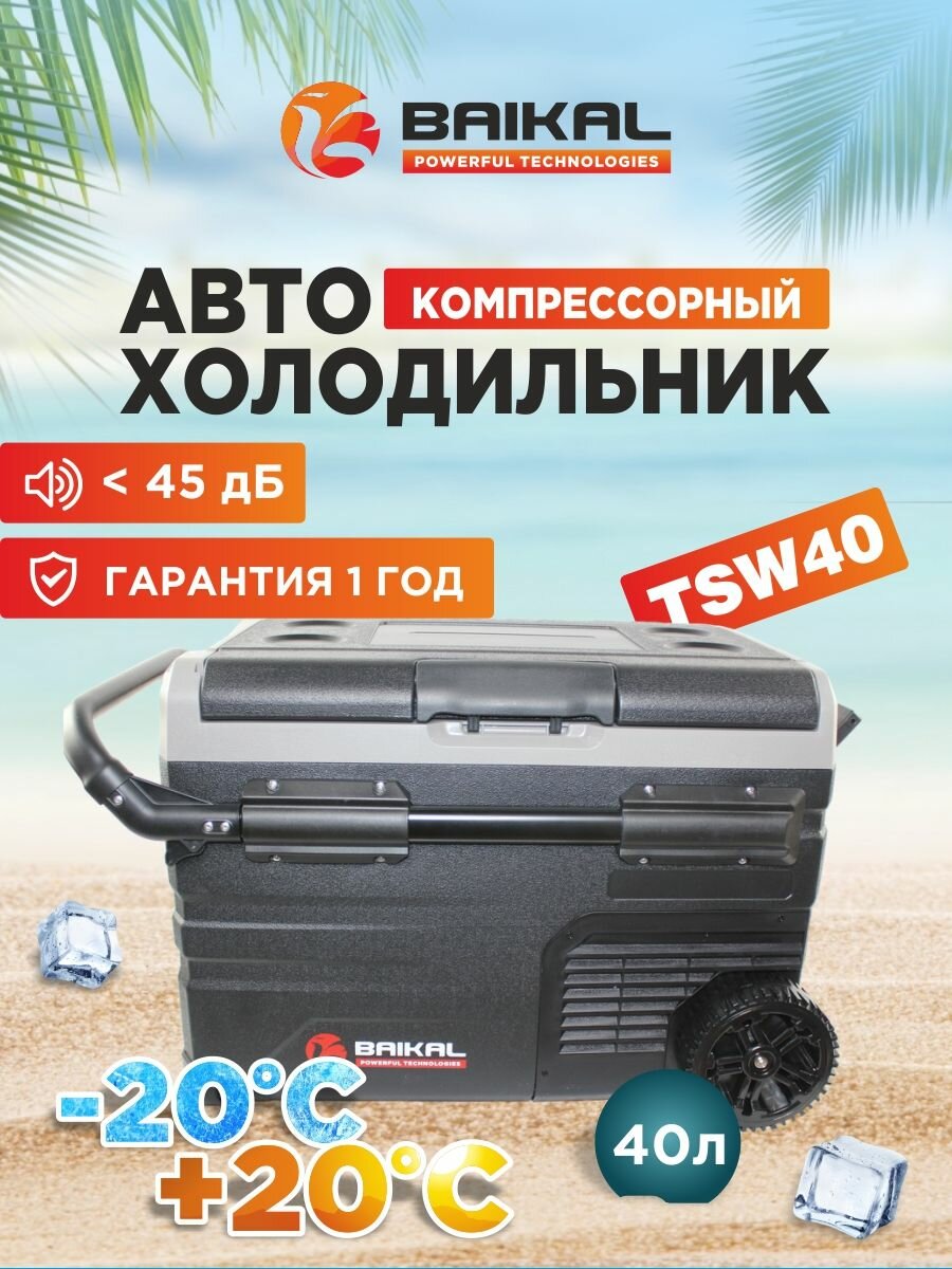 Автомобильный холодильник TSW40 12/24/110/220V