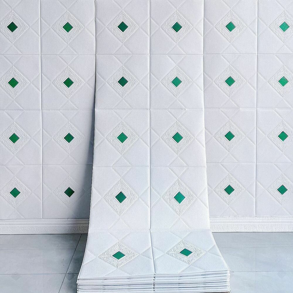 Стеновая панель Панели самоклеющиеся для стен плитка 70 смx5м, мягкие, 3д, пвх, декоративные