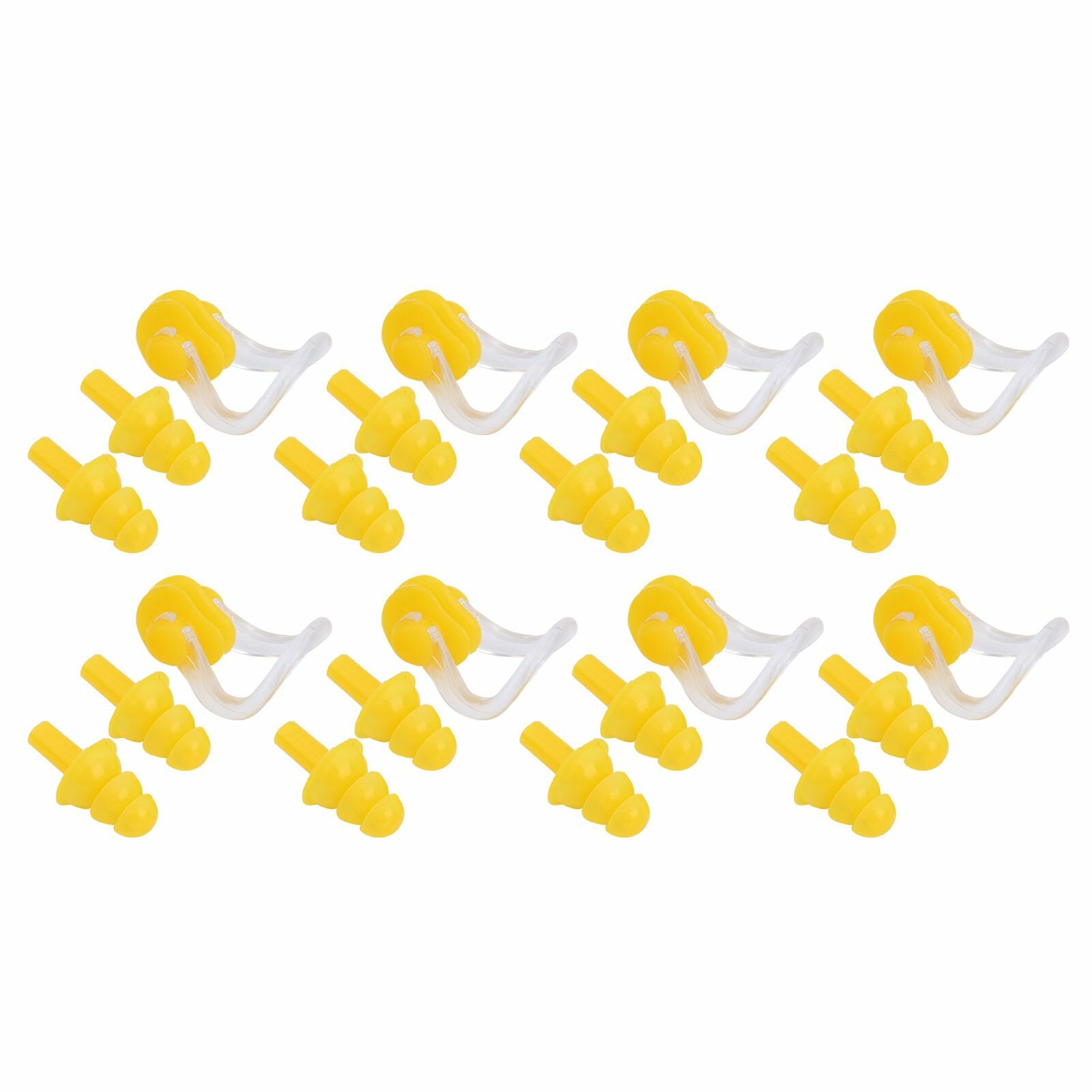 8 комплектов водонепроницаемых мягких силиконовых затычек для носа для плавания, затычек для ушей, средств защиты для дайвинга