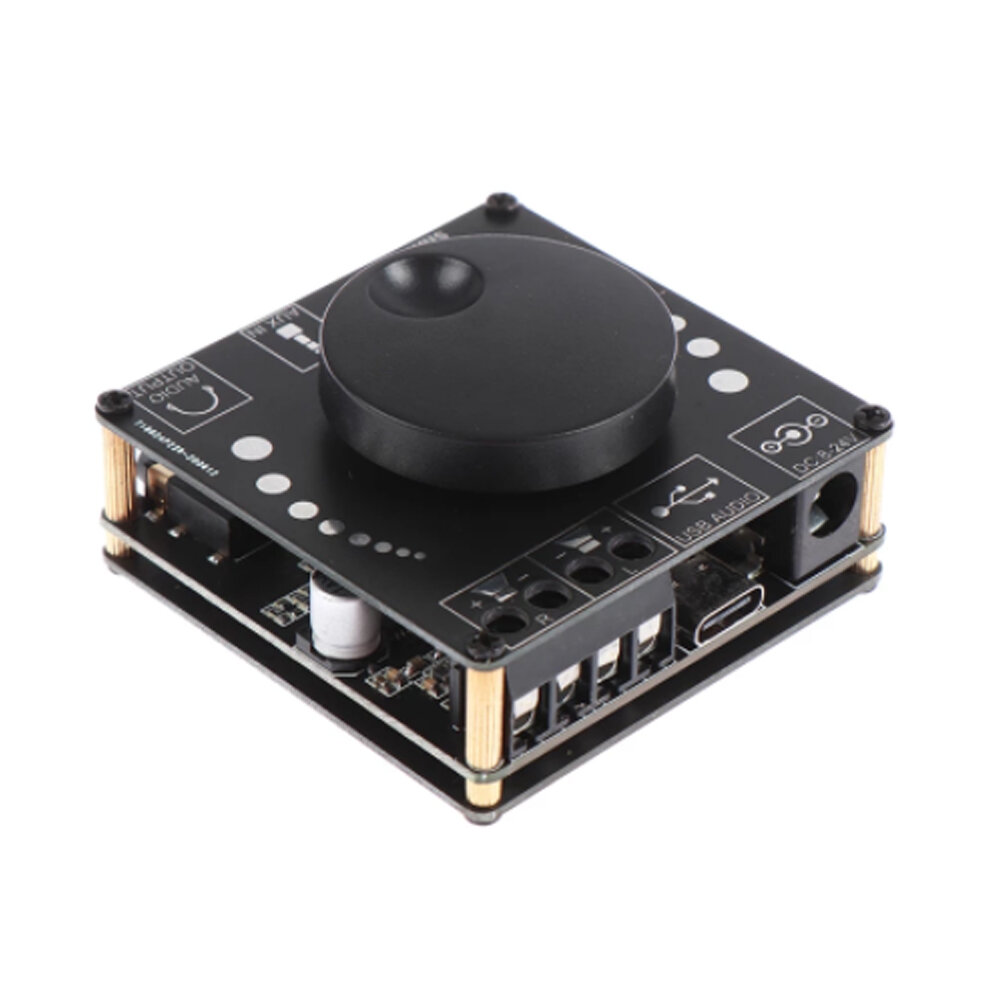 20 Вт + 20 Вт BT 5,0 беспроводной цифровой аудиоусилитель мощности, управление мобильным телефоном, стереоплата, двухканальный усилитель