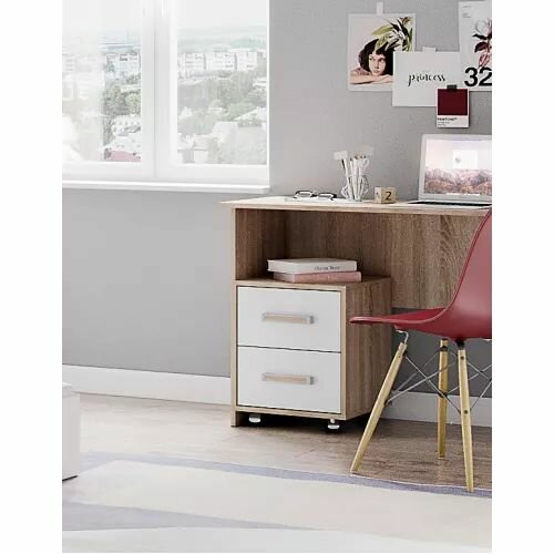 Спальня Бланка Тумба выкатная дуб сонома/белый ЛДСП, 496х412х436