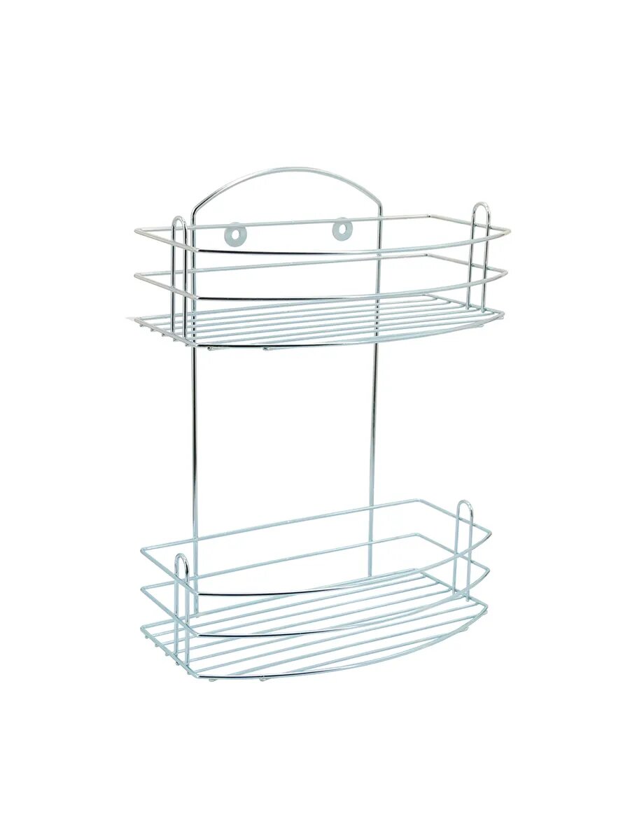 Полка ROSENBERG RUS-385295-2Zn, для ванной, оцинкованная сталь, серая