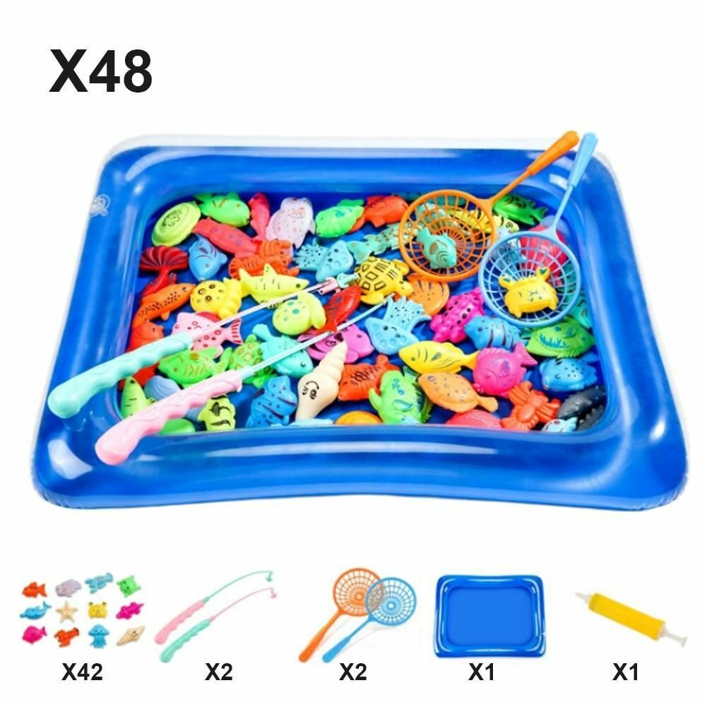 Магнитный набор для рыбалки - надувной бассейн, модель для вечеринки, играйте в игры и многое другое - идеальная летняя игрушка на открытом воздухе