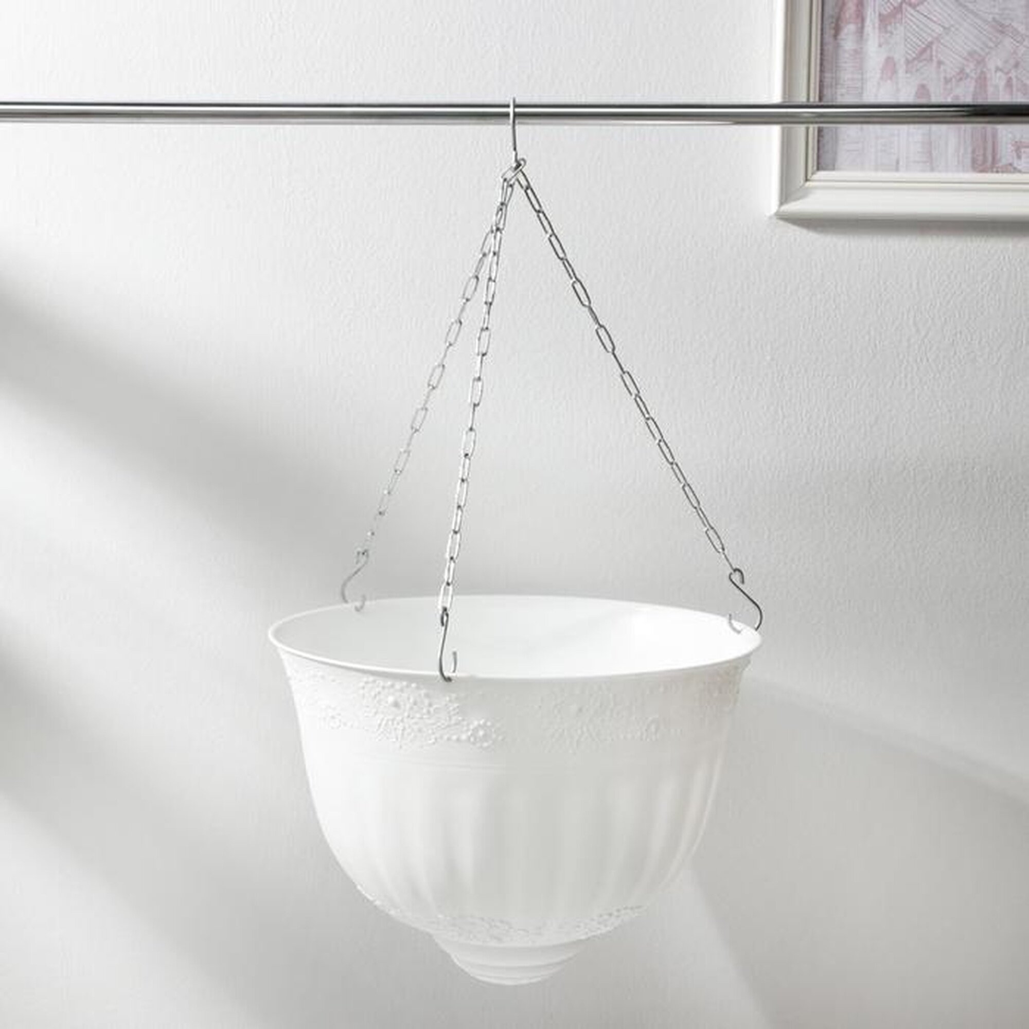 Кашпо Альтернатива «Венеция», подвесное, пластик, 10 л, белое