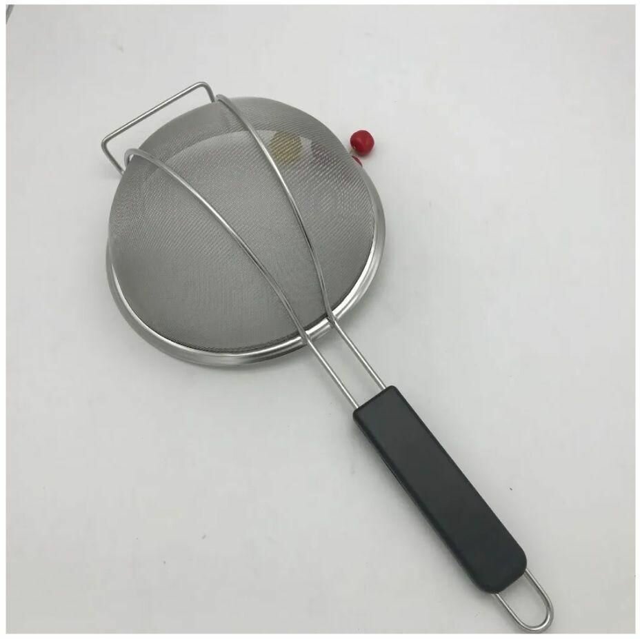 Дуршлаг-сито усиленный, с ушком, ручка пластик, 25 см