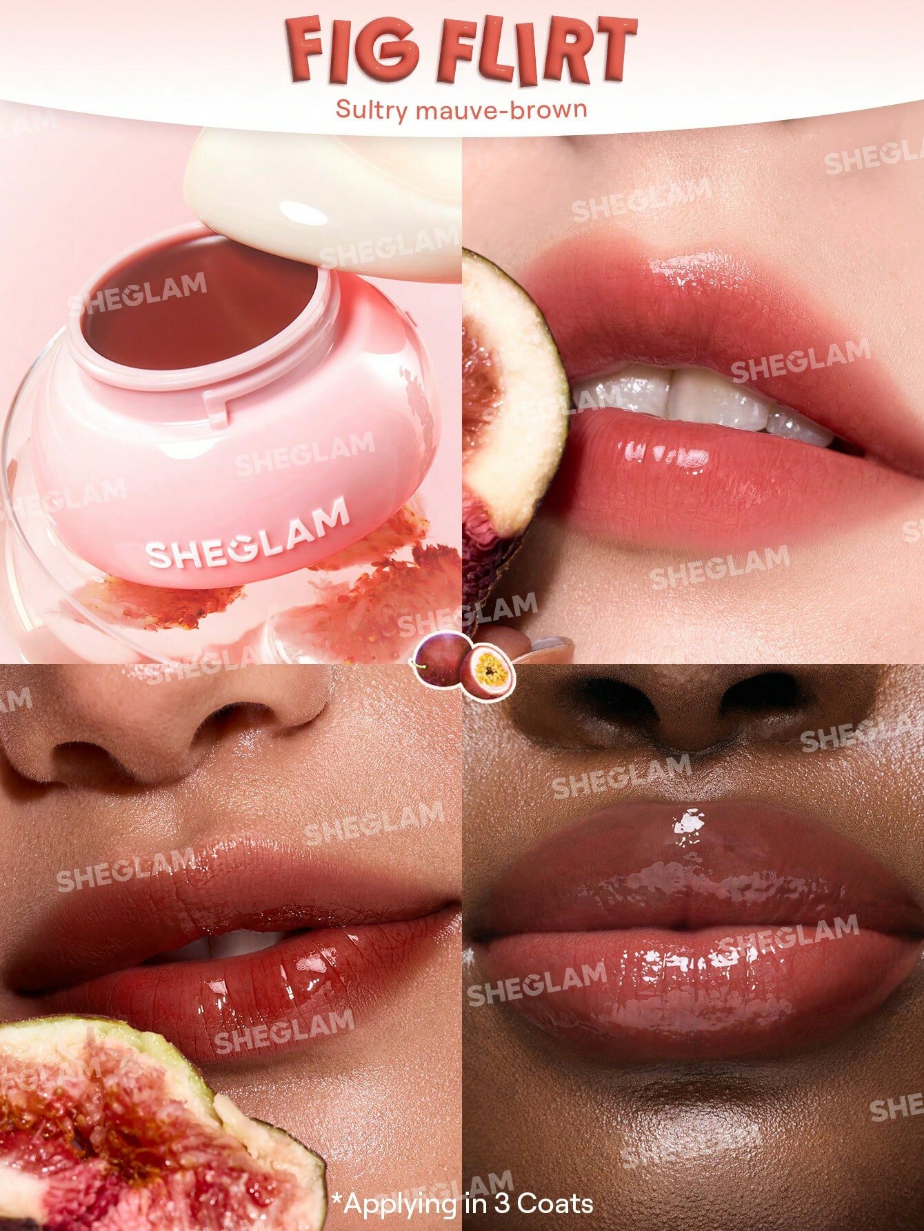 Блеск-бальзам для губ SheGlam Hydra Jelly Pocket Lip Jam оттенок Fig Flirt
