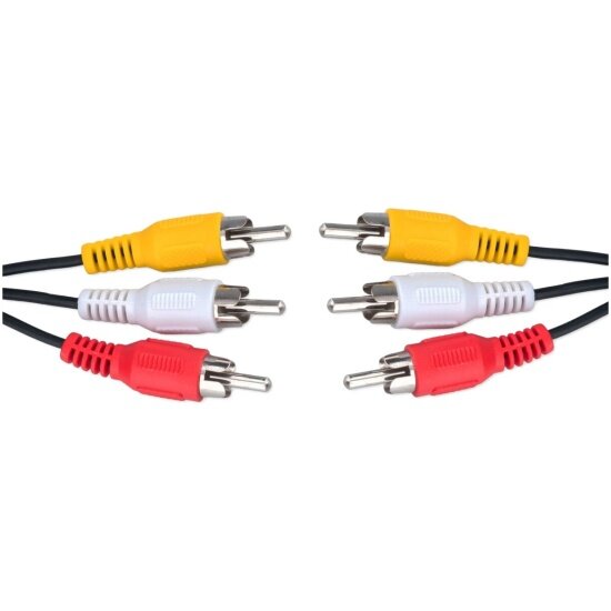 Кабель аудио/видео Cablexpert CCV-539-1.8M-N, 3xRCA/3xRCA, 1.8м, черный