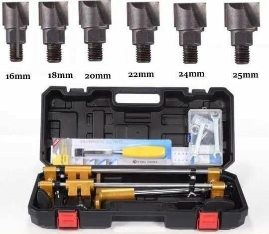 Кондуктор для врезки дверных замков - 6 фрез + 1 фреза в подарок