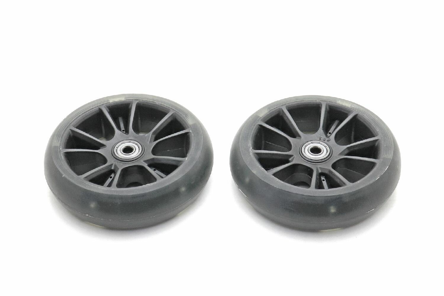 Колеса для самокатов 135*38мм на промподшипниках (PU, цвет: черный) (пара)