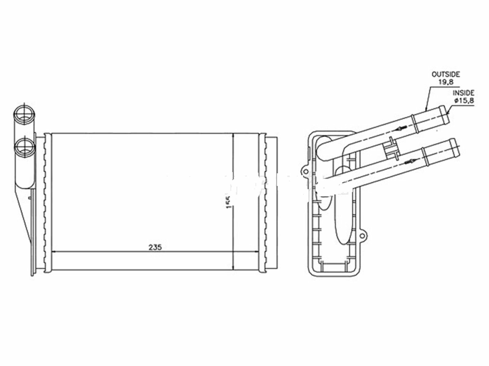 Радиатор отопителя салона AUDI 80 86-96