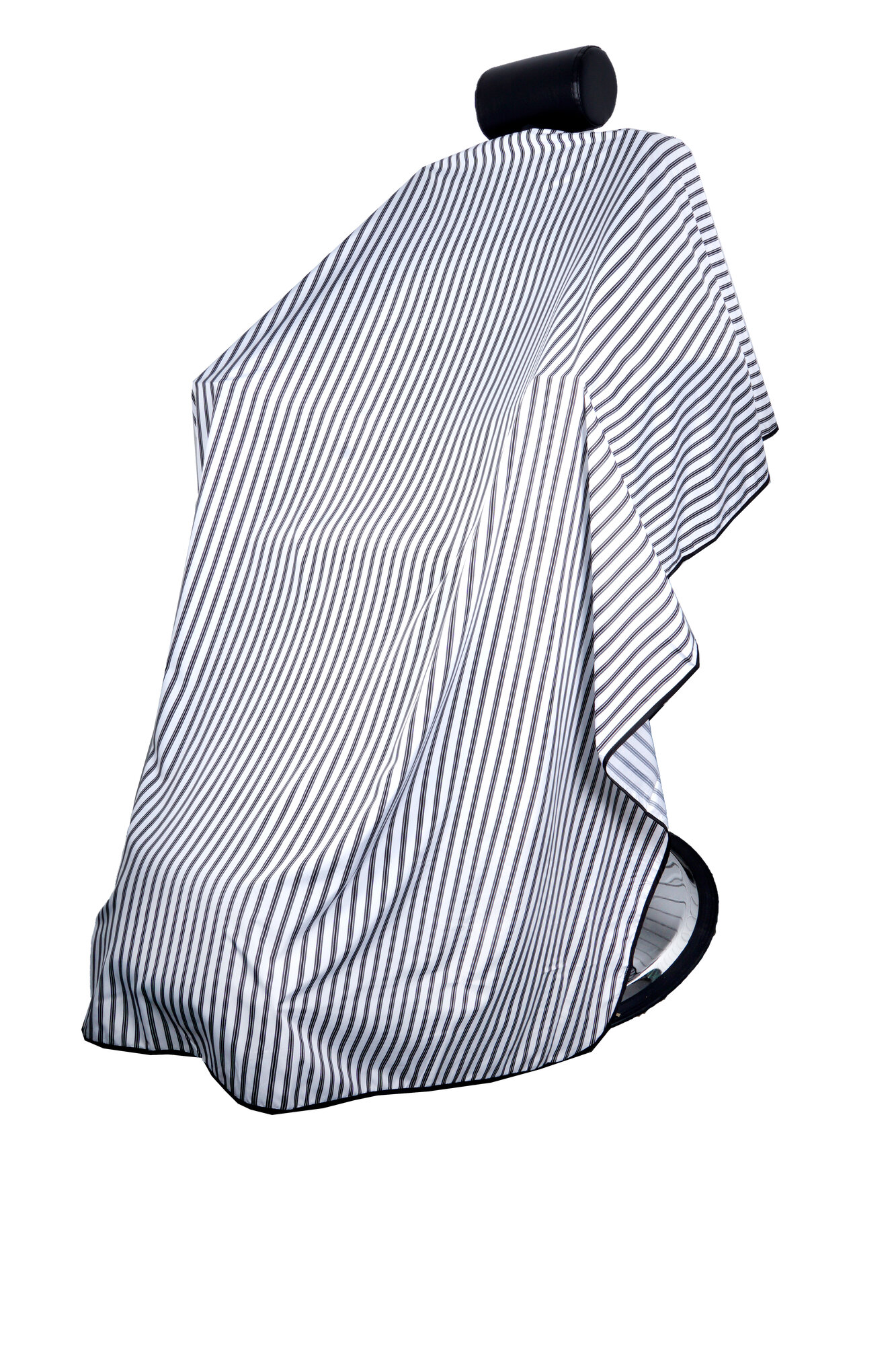 Пеньюар BXS, в полоску, неопреновый воротник, 2 м длина, закрывает ноги.