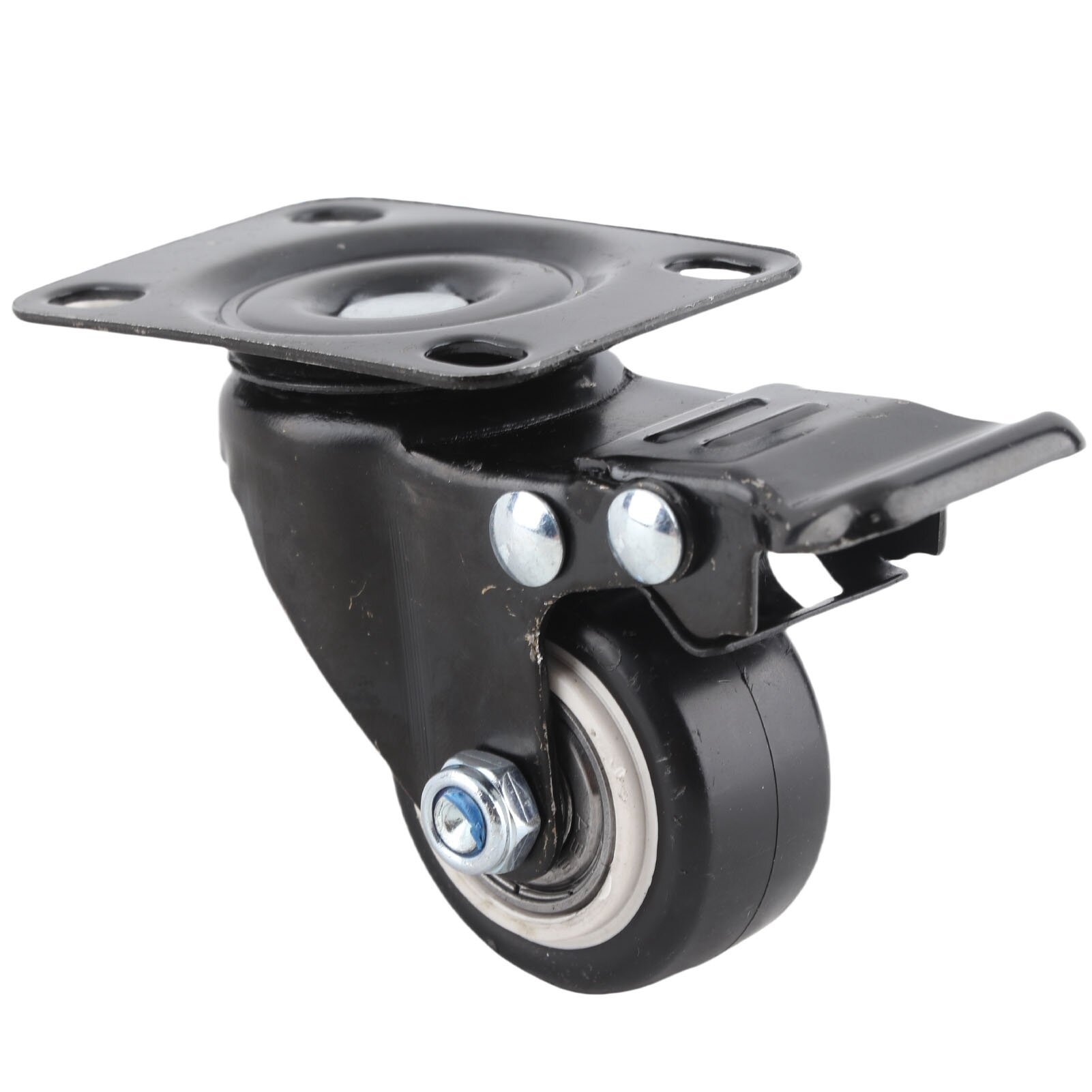 4 колеса для стула, диаметр 1,5 дюйма, вращение на 360°, резиновая амортизация, двойные шарикоподшипники.