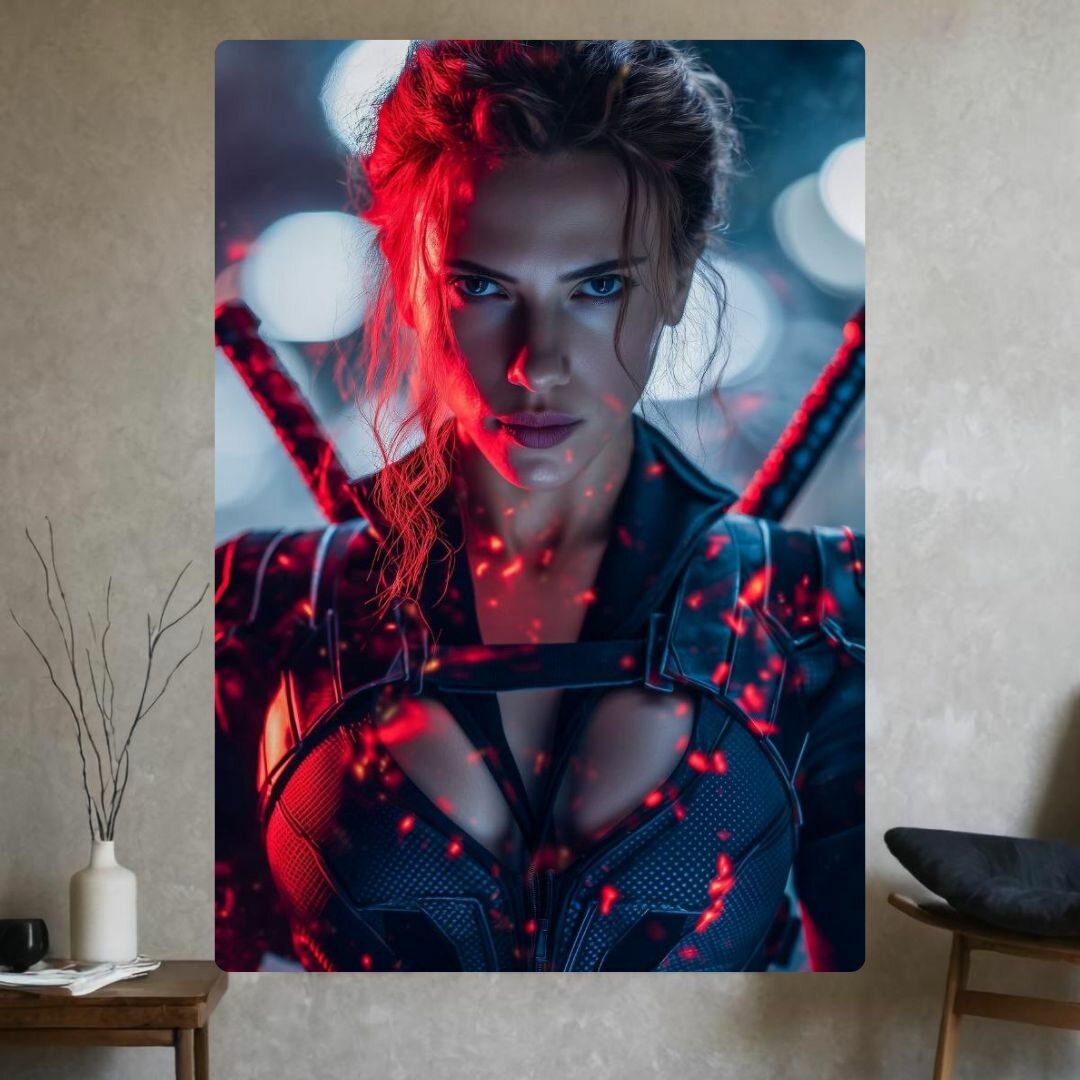Картина на металле (Marvel), Черная Вдова-Наташа Романофф, 20*30см