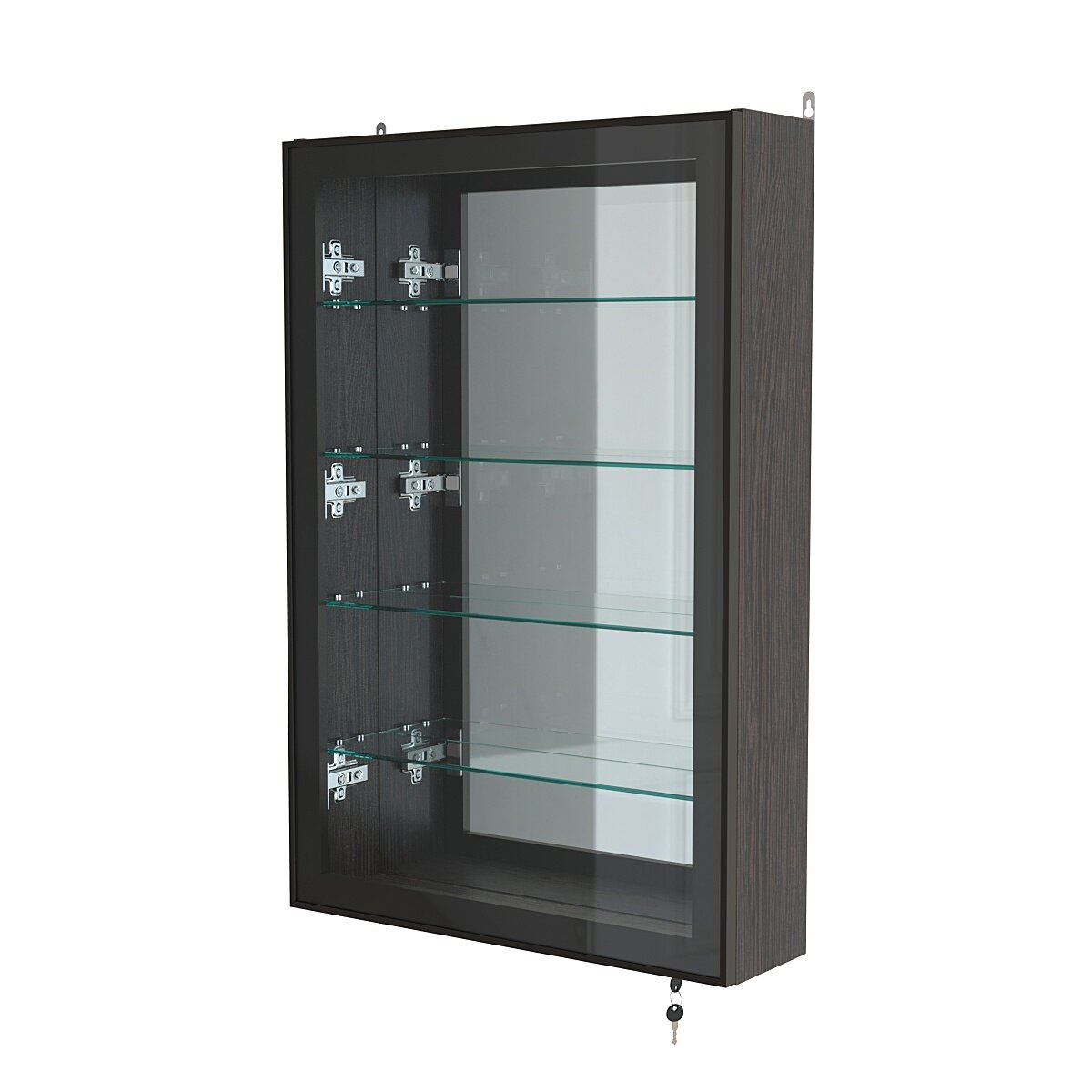 Витрина настенная №2-2А высокая с зеркалом серии Collecto, Дуб Венге. Производитель товара - компания ТОБ.