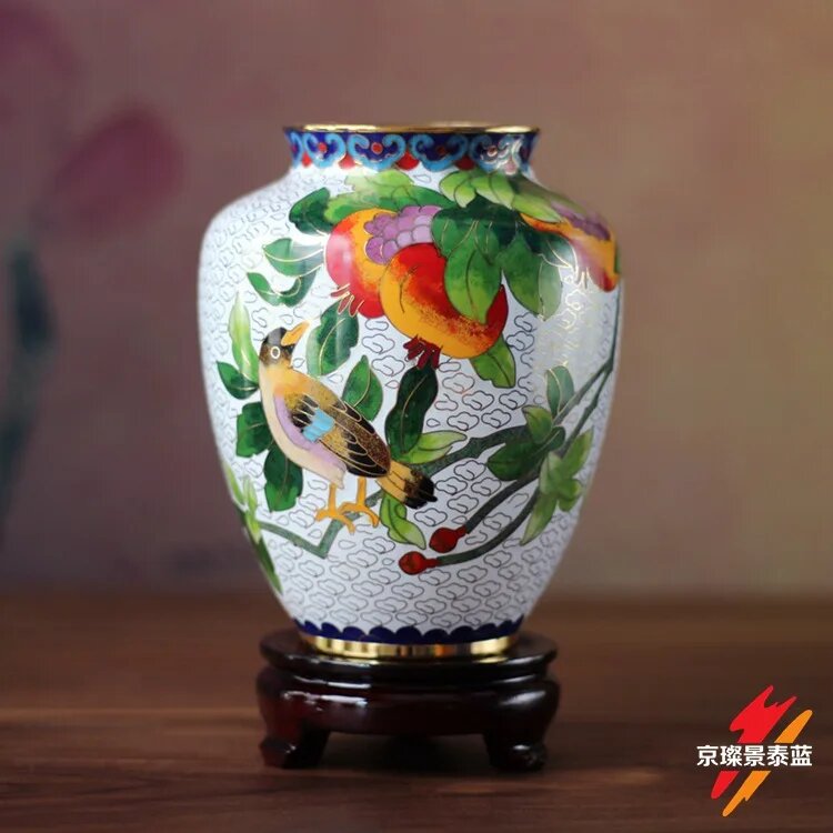 Медная ваза Cloisonn, Model6